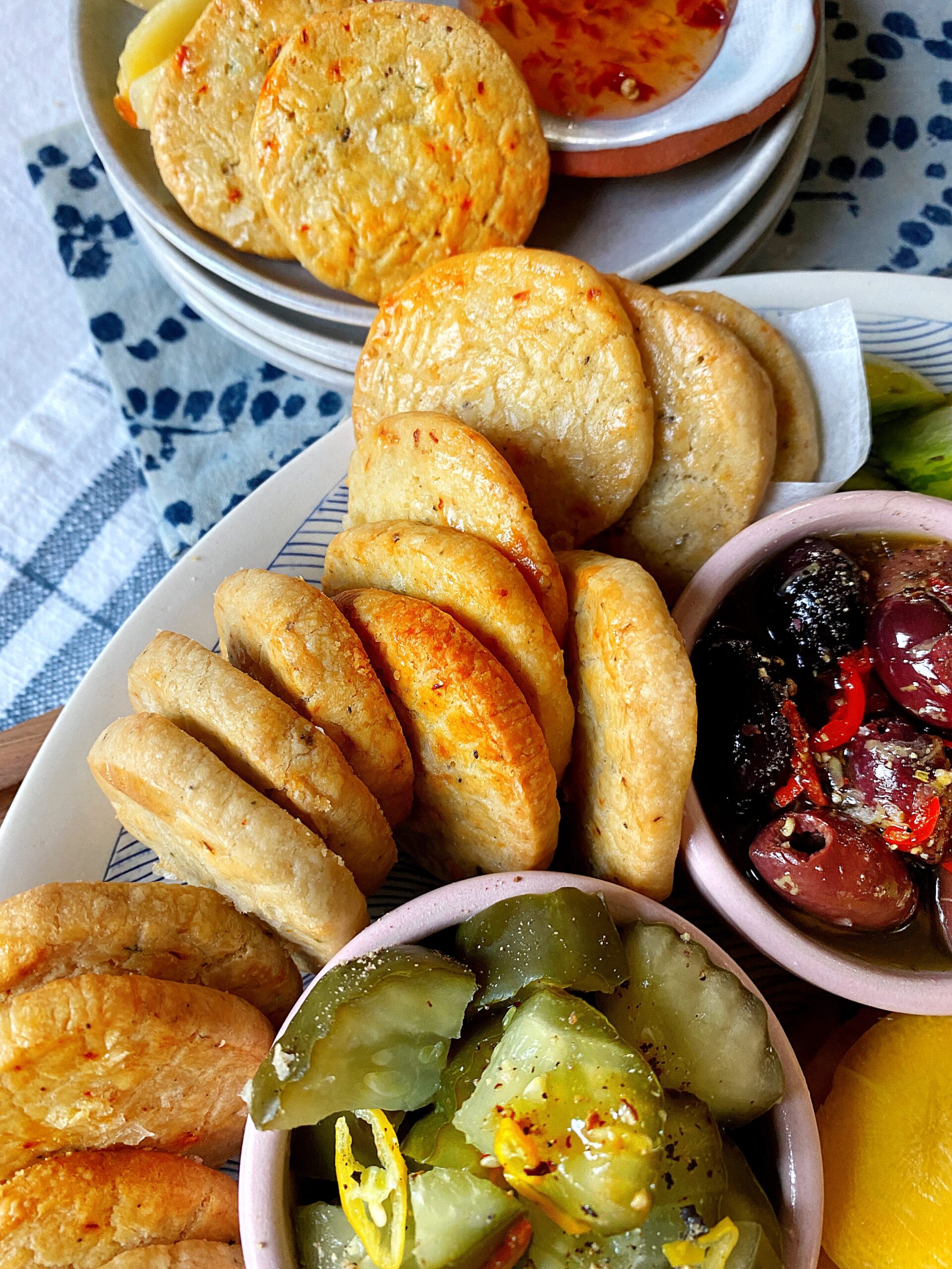 Spicy Blue Cheese Shortbread Crackers • Food for a Year:
